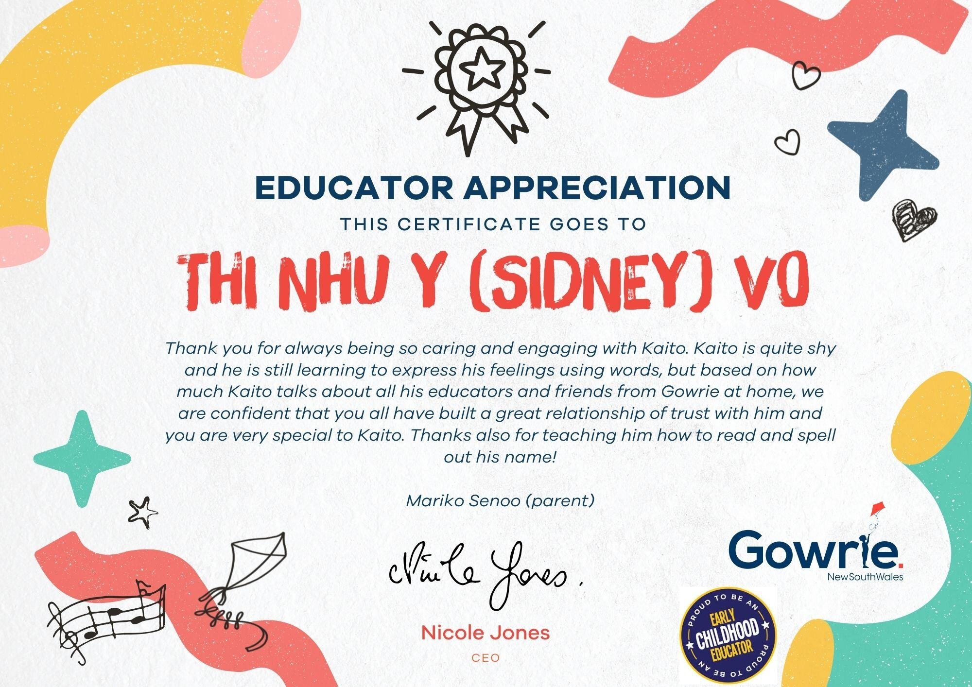 Educator Appreciation on Early Childhood Educator Day 2024